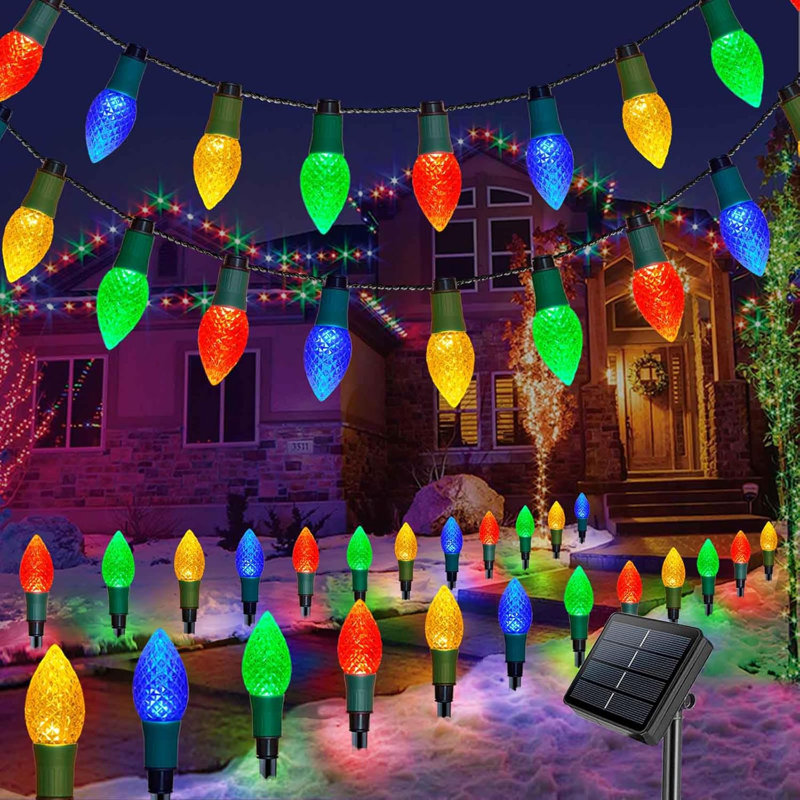 The Holiday Aisle 20 LED Solar C9 Christmas Lights Outdoor Wayfair